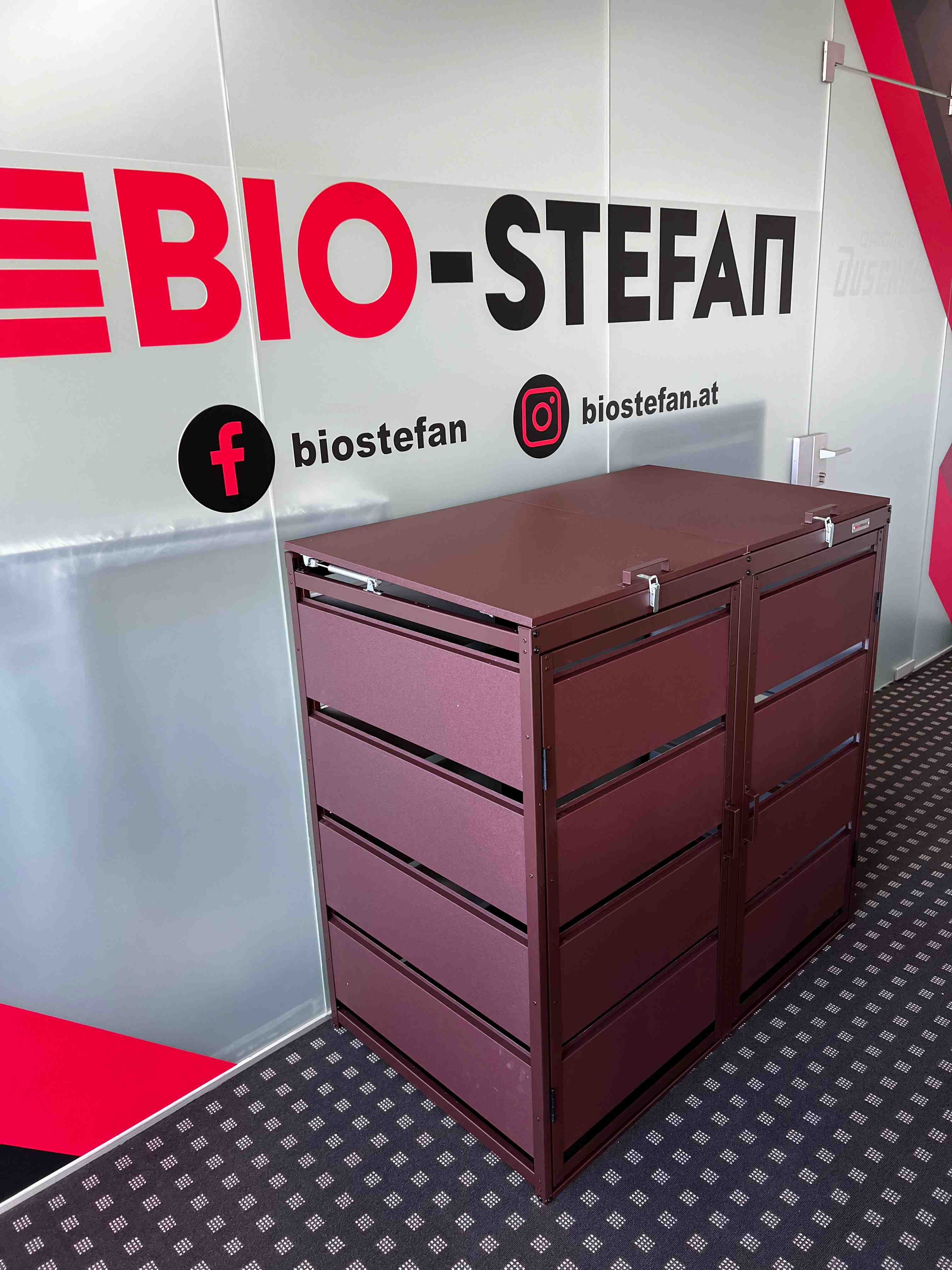 Brown trash bin box BIO Stefan trash bin box