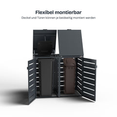 Mülltonnenbox 240l 120l Alubert 3er - Aluminum & Innovativ | BIO Stefan