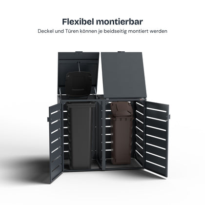 Mülltonnenbox 240l 120l Alubert 3er - Aluminum & Innovativ | BIO Stefan