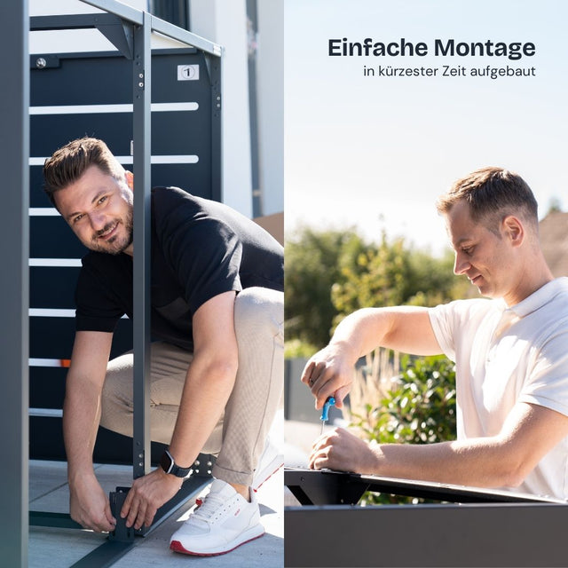 Mülltonnenbox 240l 120l Alubert 3er - Aluminum & Innovativ | BIO Stefan